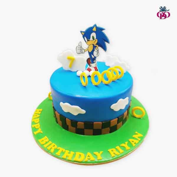 Super Sonic Kids Birthday Cake - Giftdubaionline